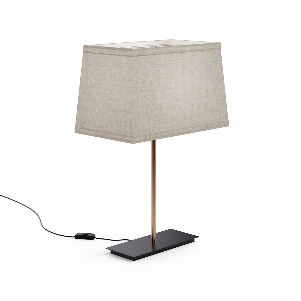 Classic Square Table Lamp with Textured Shade - 24 in. - E26 Bulb ...