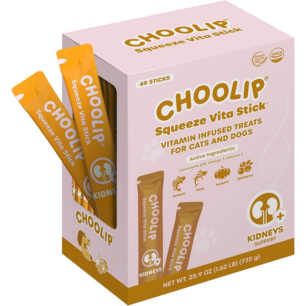 Choolip Squeeze Vita Stick for Cats and Dogs Kidneys Grab and Go Pack ...