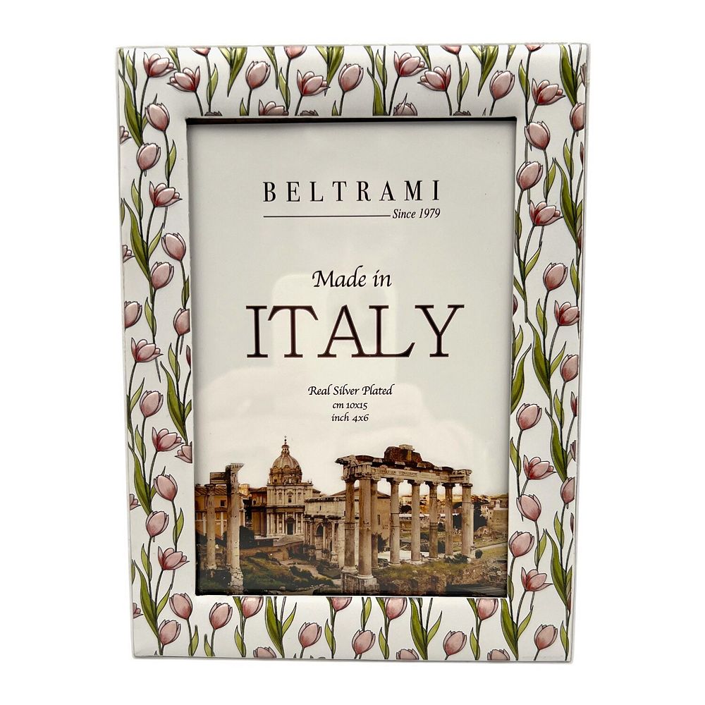 Discover Europe Made in Italy 4" x 6" Real Silver Plated Tulip Beltrami ...