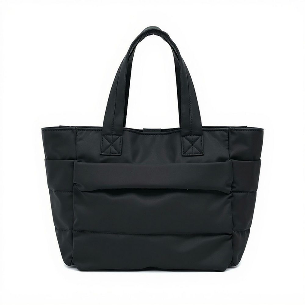 Women's Quilted Puffer Tote Bag with Structured Padded Panels Luggage ...