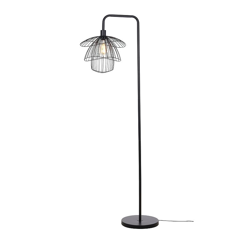 Kenroy Home Orchid Industrial Metal Floor Lamp