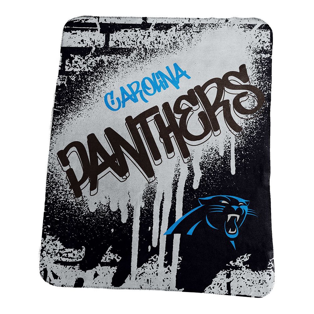 Logo Brands Carolina Panthers 50" x 60" Classic Graffiti Fleece Throw ...
