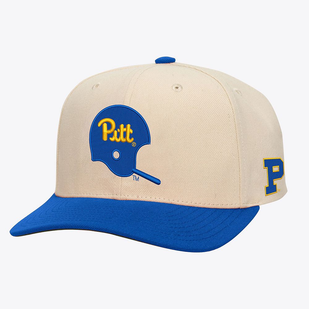 Men's Mitchell & Ness Cream/Royal Pitt Panthers Two-Tone Pro Crown ...