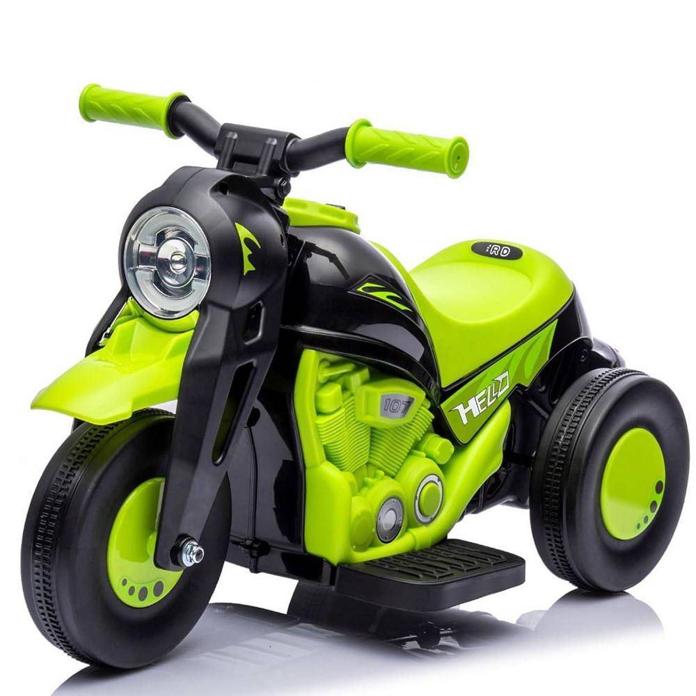Ride-On Bubble Motorcycle for Kids, 6V Electric 3-Wheel Toy with Light ...