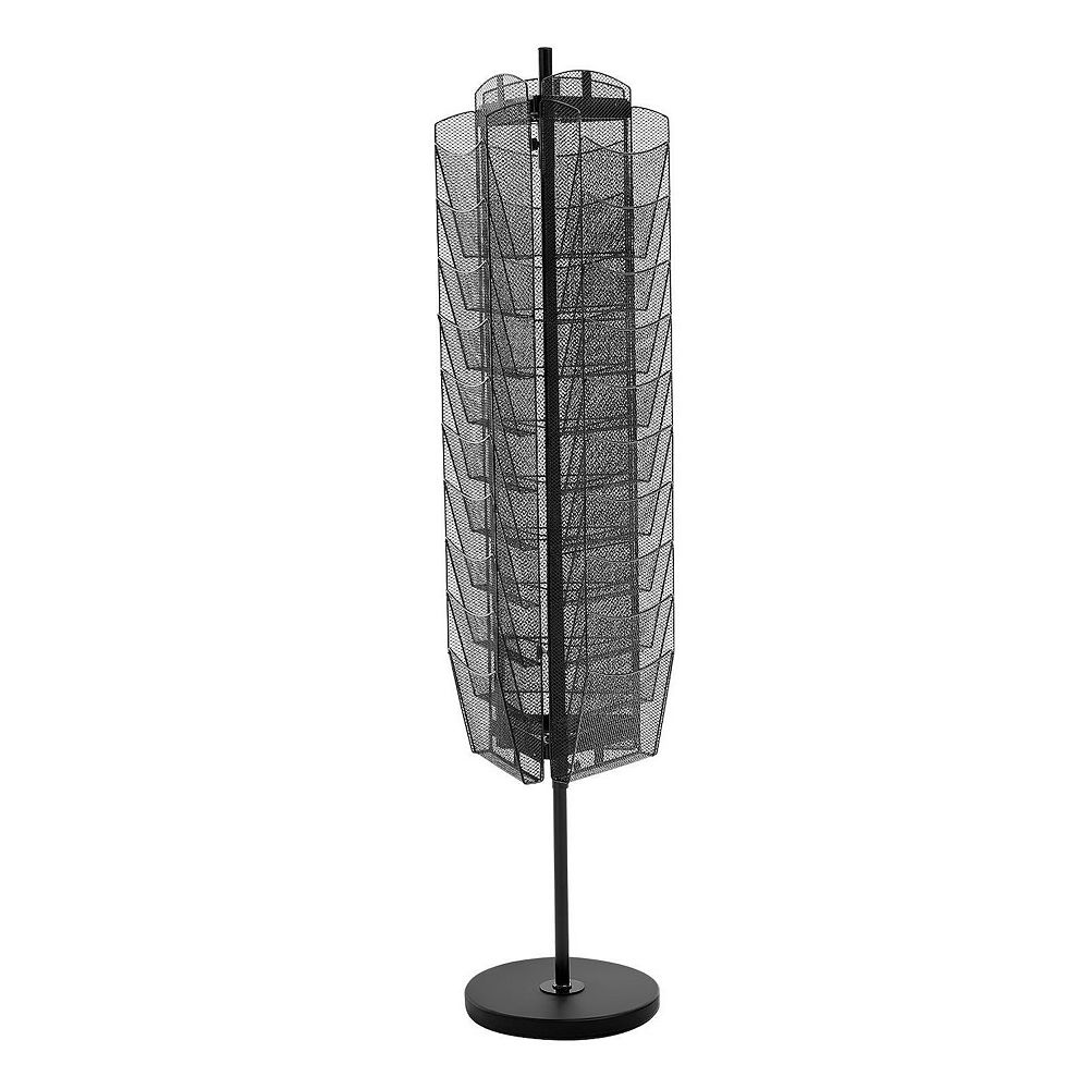 30-Tier Rotating Literature Rack for A4 Magazines, Flyers, and Handouts ...