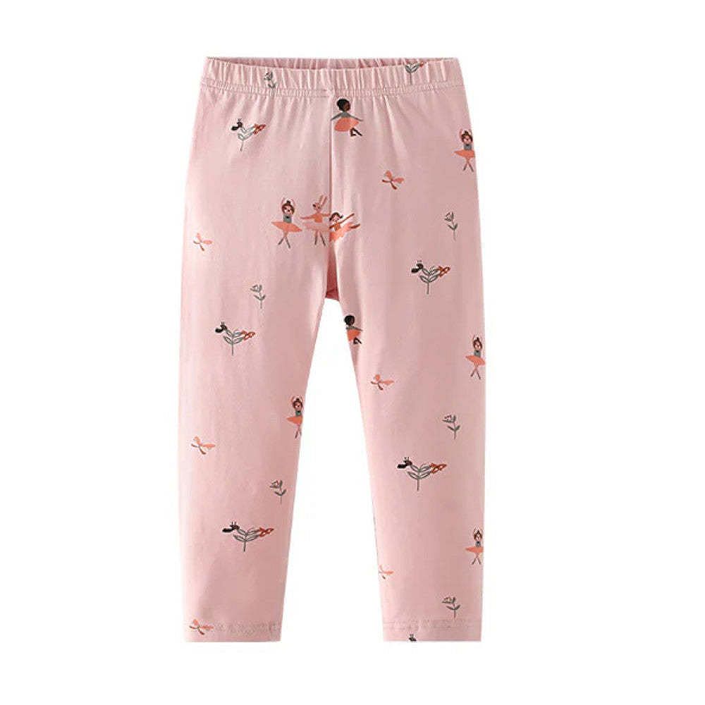 Autumn Arrival Baby Kids Girls Cartoon Ballerina Cute Pants
