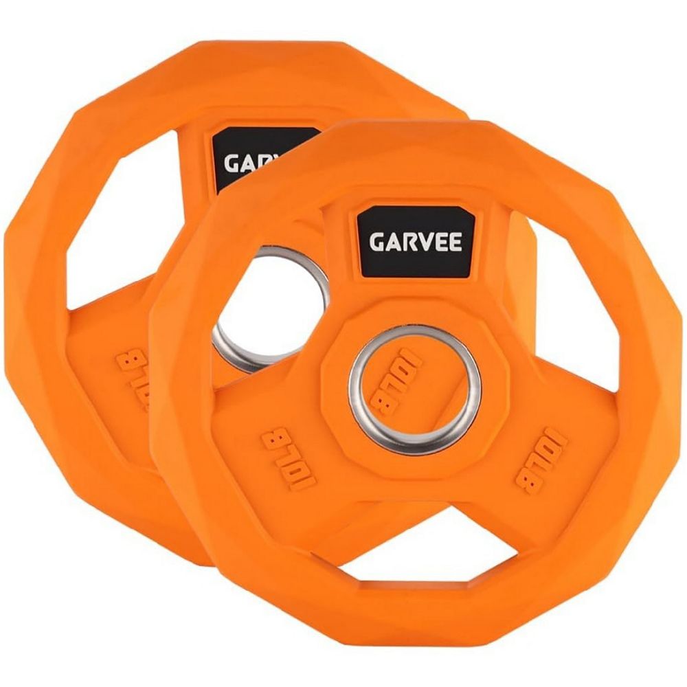 Color Rubber Coated Weight Plates 2-Inch,Barbell Weight Plate Set,Cast ...