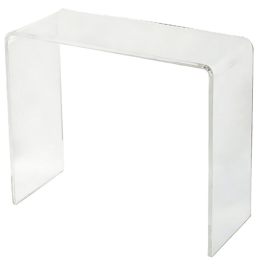 Modern Clear Acrylic Console Table, 38.2" L, for Entryway & Living Room