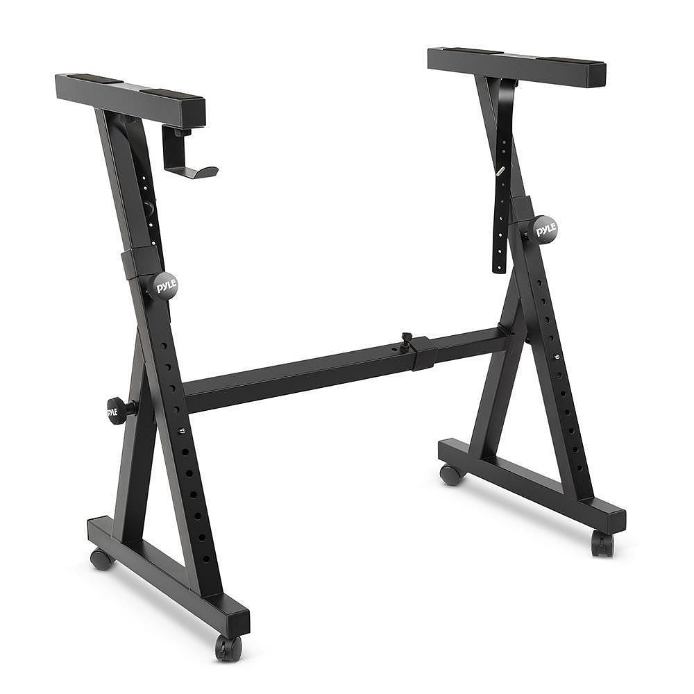 Pyle Heavy-Duty Z-Style Keyboard Stand, Adjustable Height/Width ...