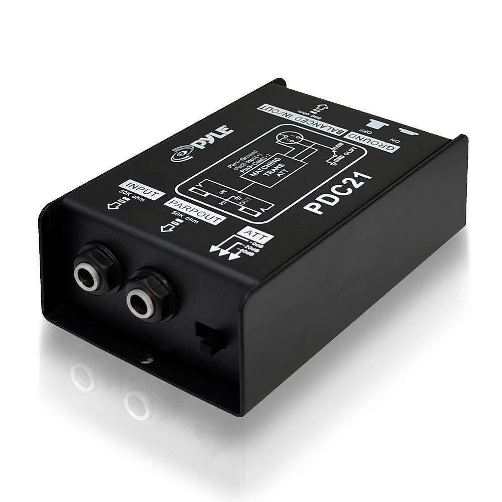 Pyle Professional Passive DI-Box with 1/4'' Connector for Balanced ...