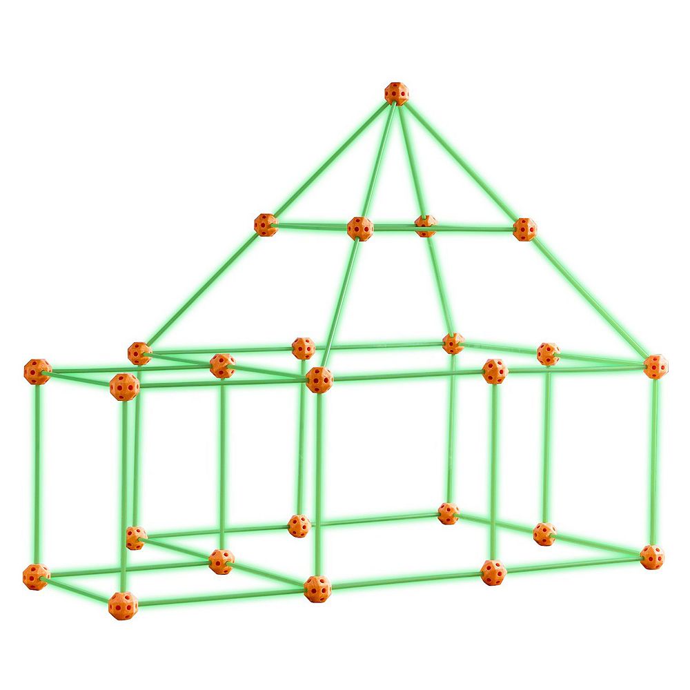 85-Piece Glow Fort Building Kit, STEM Building Set