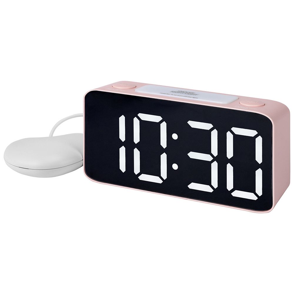 Digital Alarm Clock Large 7 LED Display, Dual Alarms, USB Charging ...