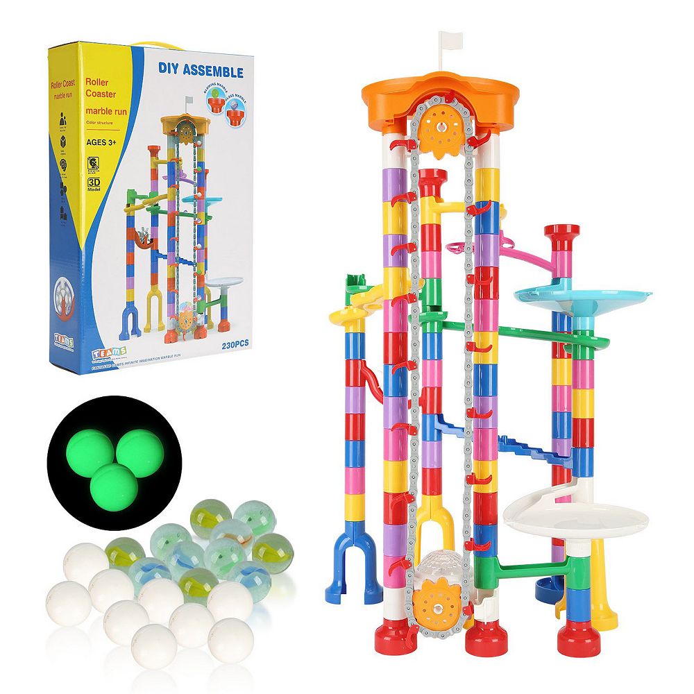 Marble Run Set 230pc with Motorized Elevator STEM Maze Building Kit