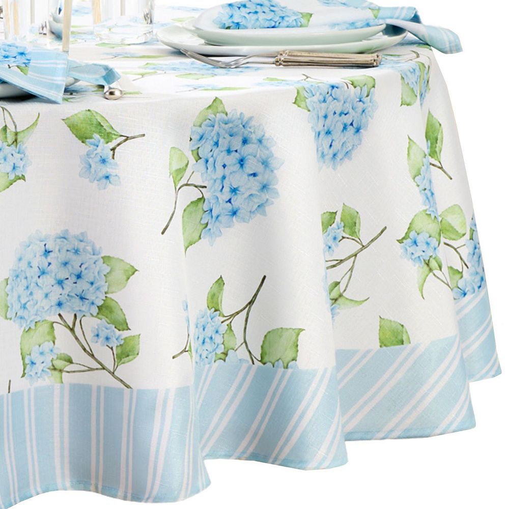 Nantucket Hydrangea Garden 70" Round Tablecloth