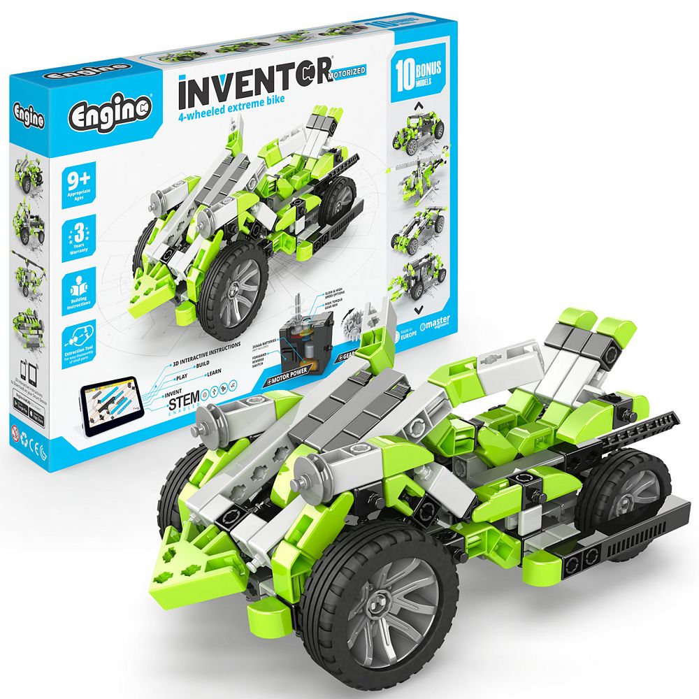 Engino Inventor Motorized 4-Wheeled Extreme Bike Toy