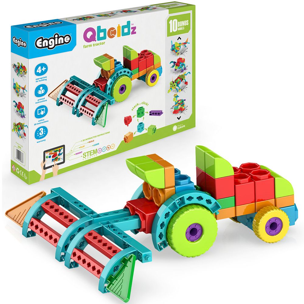Engino Qboidz Farm Tractor Building Set with 10 Model Options