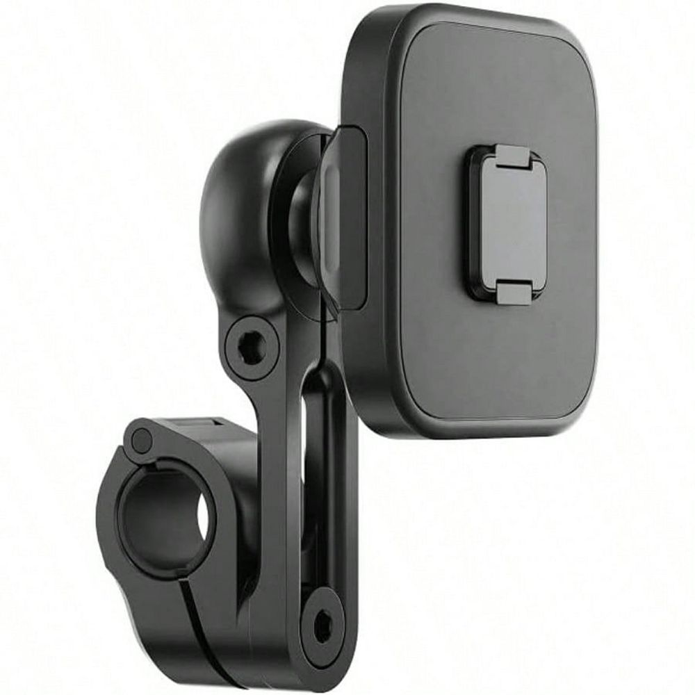 Motorcycle Mirror & GPS Bar Mount: Qi2 Wireless Charging, SlimLink Locking