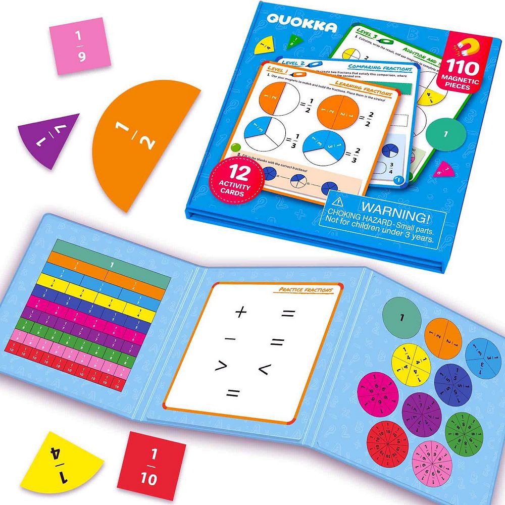 QUOKKA Magnetic Fractions Learning Set 110 Magnets, 12 Task Pages for ...