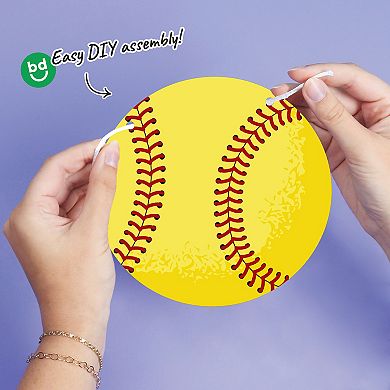 Big Dot of Happiness Fastpitch Softball Garland Banner Sports Birthday ...