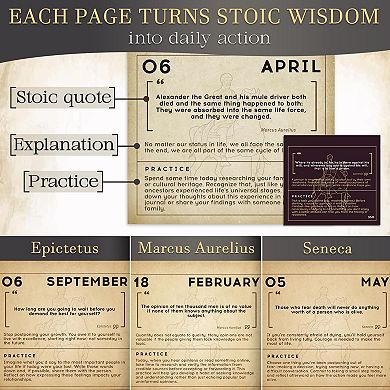 QUOKKA Calendar Stoicism 365 Daily Quotes & Stoic Affirmations for ...