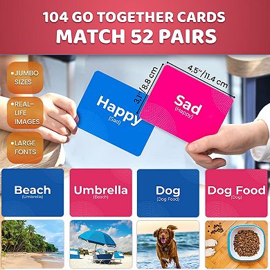 QUOKKA 104 Go Together Flash Cards Realistic Vocabulary Builder for ...