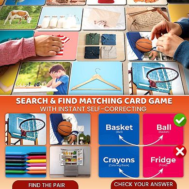 QUOKKA 208 Vocabulary Flash Cards Go Together & Opposites Matching Game ...