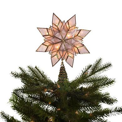 Capiz Star Tree Topper With Lights