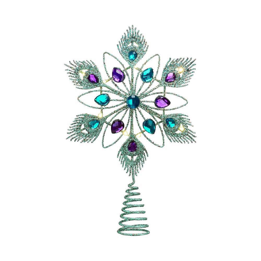Peacock Feather Jewel Christmas Tree Topper