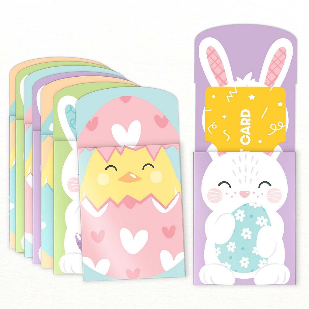 Big Dot of Happiness Assorted Spring Easter Bunny Gift Card Holders ...