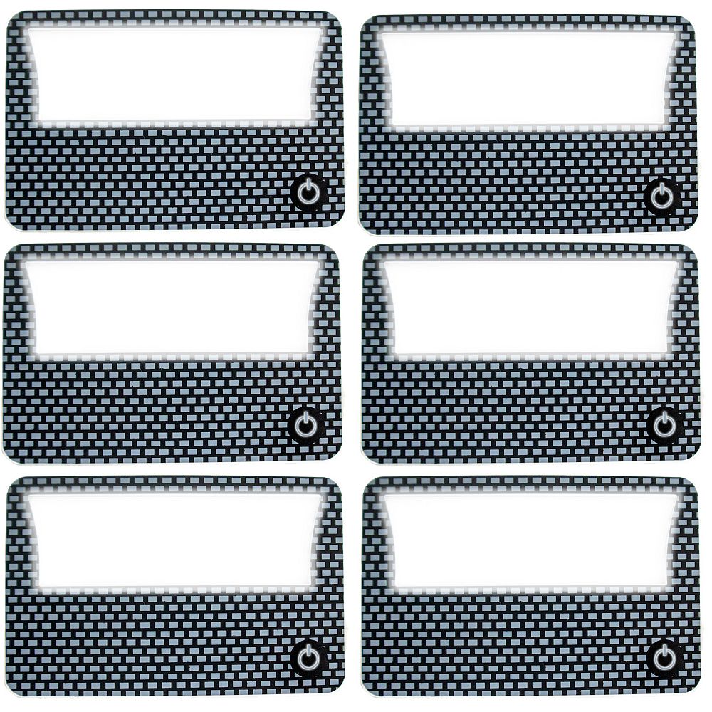 Credit Card Magnifier with LED Light Portable 6 Pack Reading Aid for ...