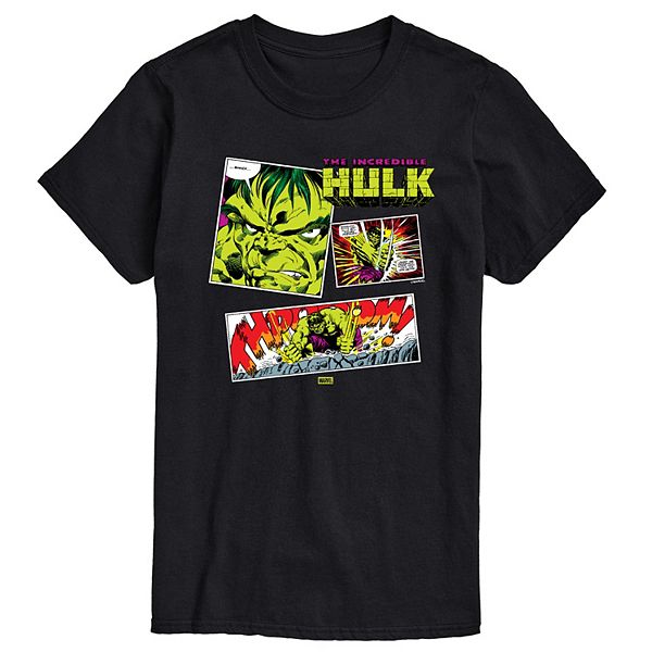 Big & Tall Marvel The Incredible Hulk Comic Panels Graphic Tee