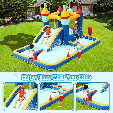 Inflatable Water Slide With Climbing Walls