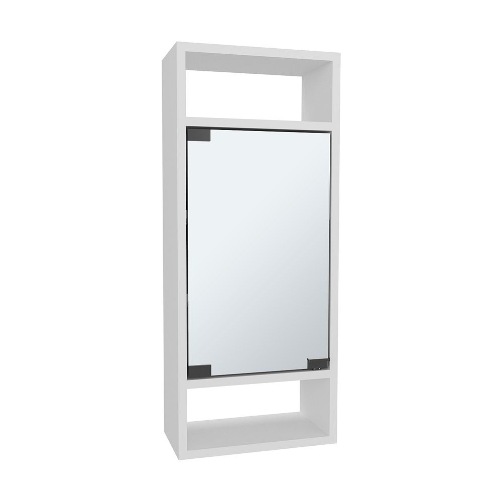 Uros Wall-Mounted Mirror Medicine Cabinet With One Door And Interior ...