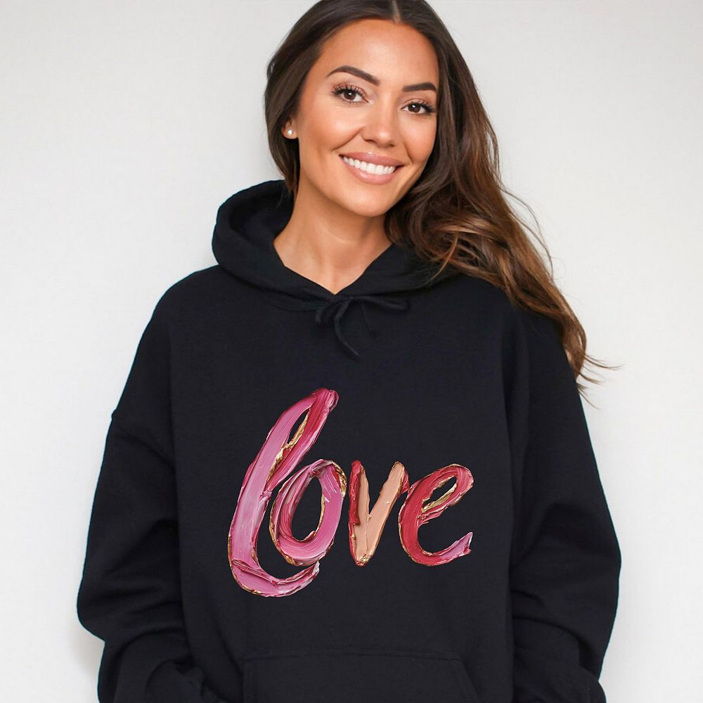 Love Cursive Paint - Women's Graphic Hoodie