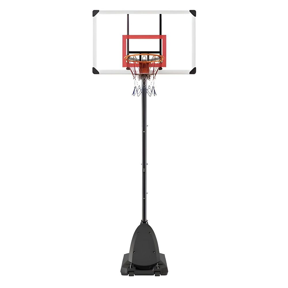 Backyard Basketball Hoop with Fillable Base and Adjustable Height - Black