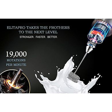 Zulay Kitchen Elita Pro Ultra High Speed Double Whisk Milk Frother ...