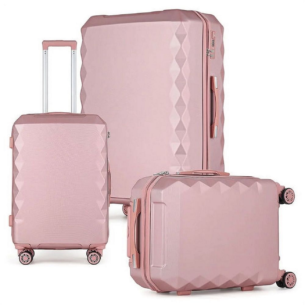 Hikolayae Rachel 3-pc. Luggage Set with Check Bags, Carry-on & 2 Extra ...