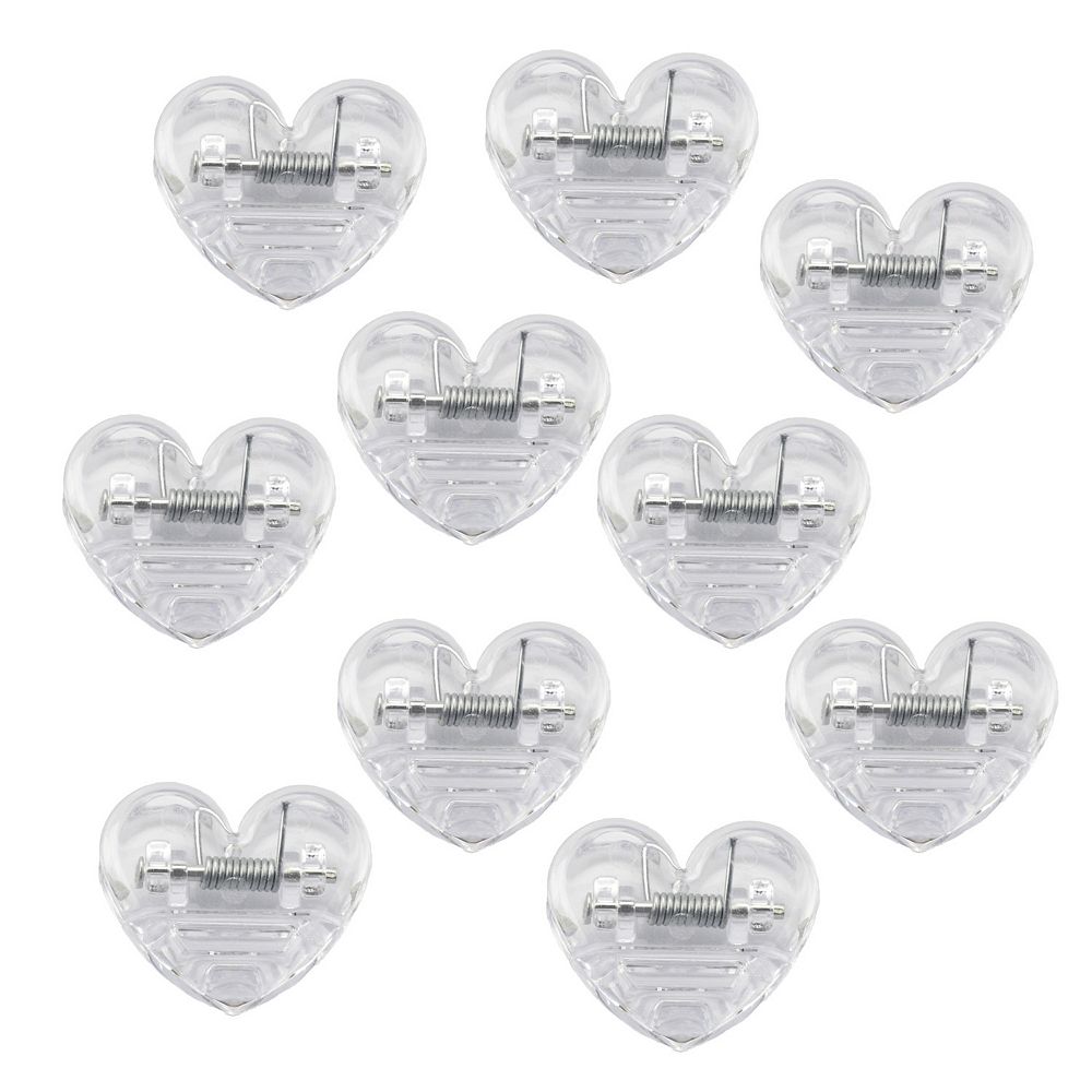 Heart Shape Memo Clips Decorative Desk Organization Set 10 Pairs Cute ...