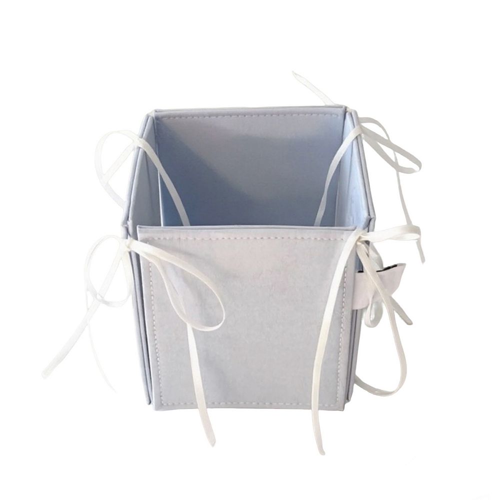 Foldable Pencil Holder with Ribbon Tie Corners and Multi-Section Design ...