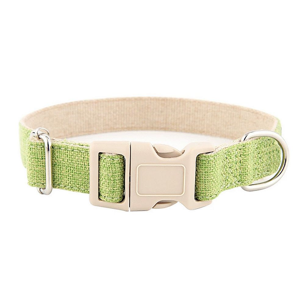 Dog Collar Adjustable Lightweight Comfort Cotton-Linen Pet Collars for ...