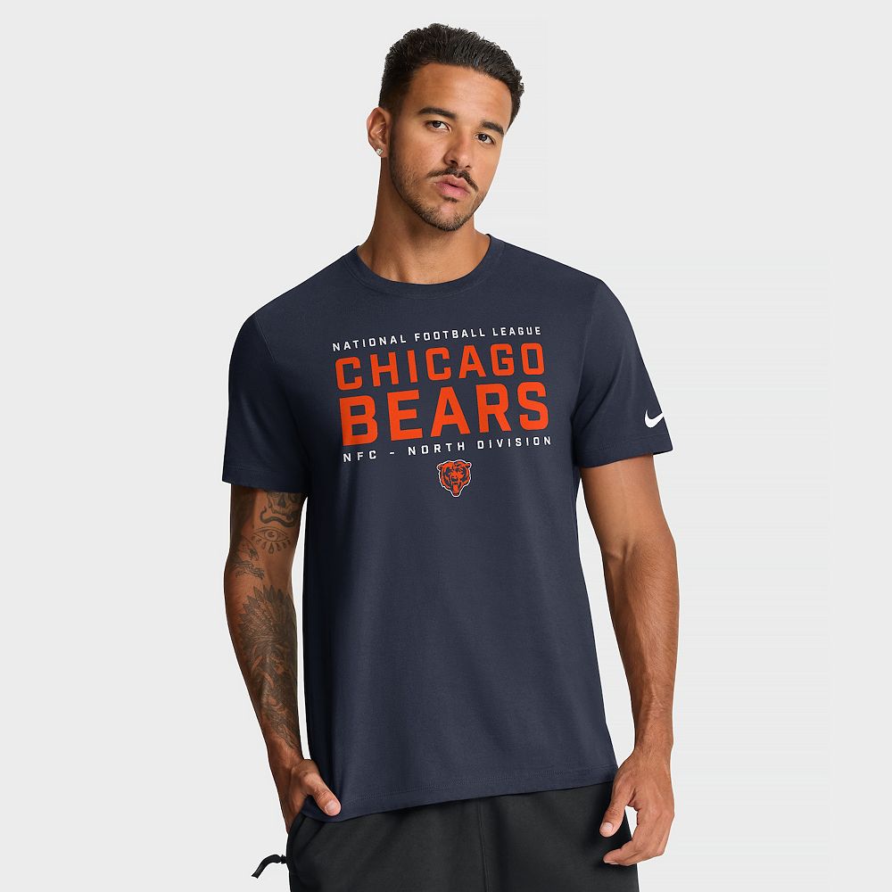 Men's Nike Navy Chicago Bears Division Essential T-Shirt