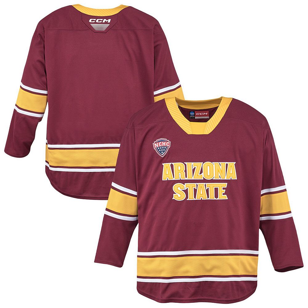 Men's CCM Maroon Arizona State Sun Devils Replica Hockey Jersey