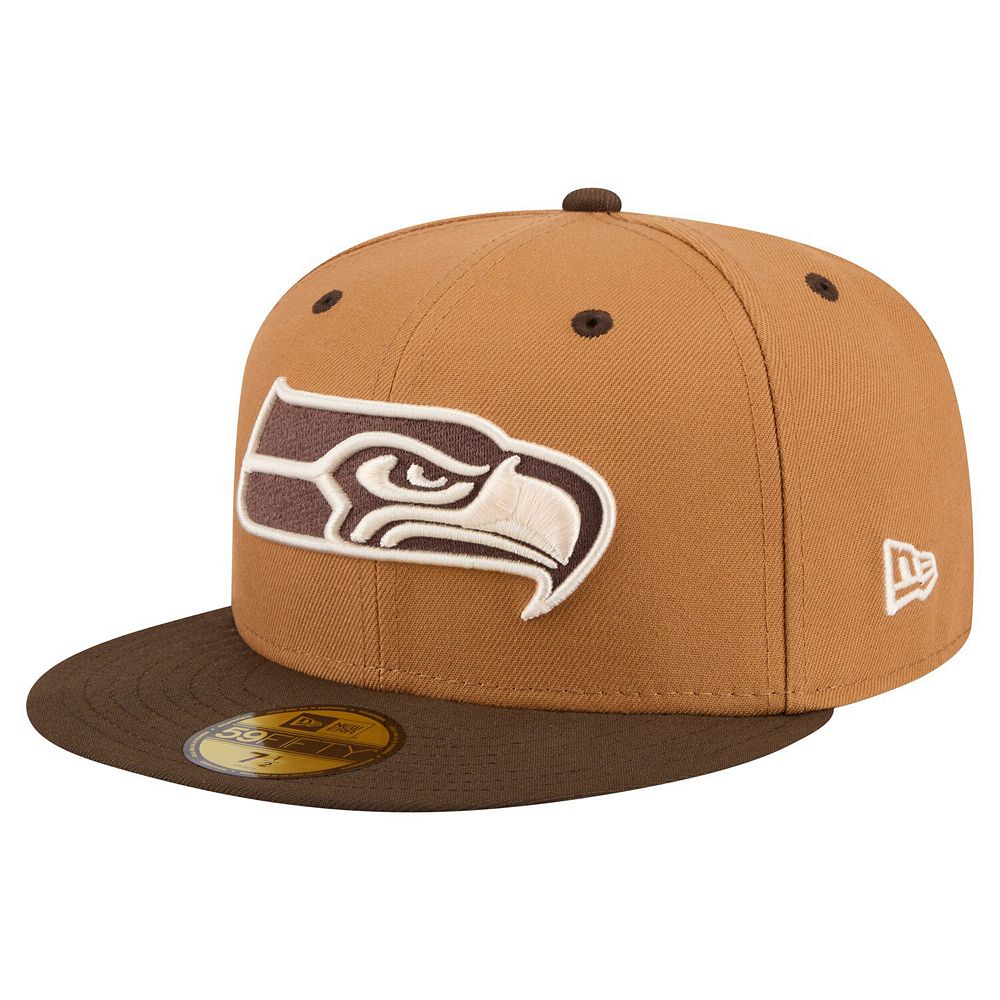 Men's New Era Light Brown/Dark Brown Seattle Seahawks Two-Tone Walnut ...