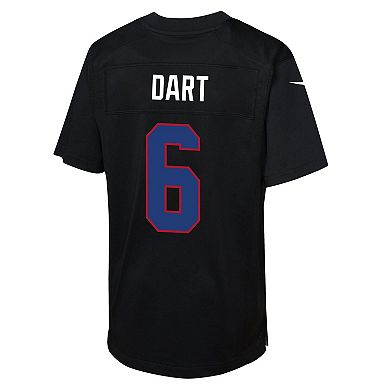 Youth Nike Jaxson Dart Carbon Black New York Giants Fashion Game Jersey