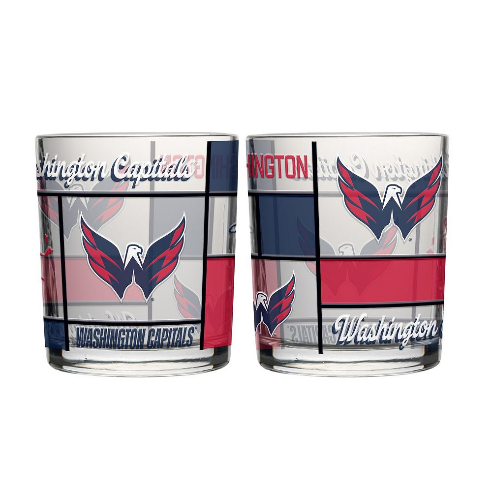Logo Brands Washington Capitals 12oz. Quilted Stained Two-Pack Rocks ...
