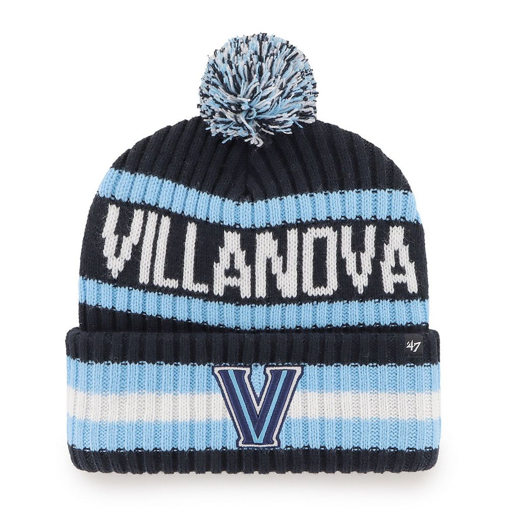 Men's '47 Navy Villanova Wildcats Bering Cuffed Knit Hat with Pom