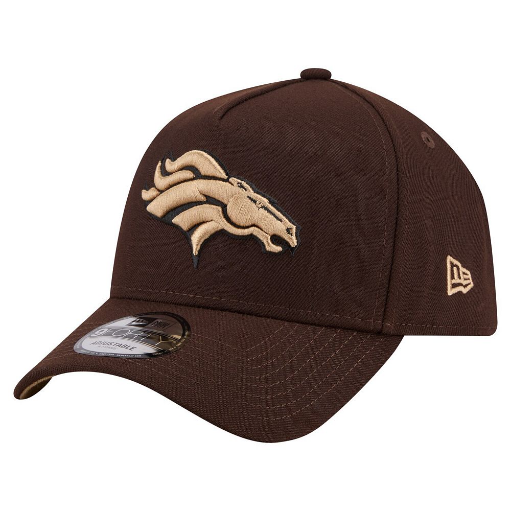 Men's New Era Dark Brown Denver Broncos Burnt Wood A-Frame 9FORTY ...