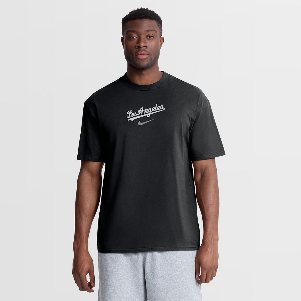 Men's Nike Black Los Angeles Dodgers City Name Max 90 T-Shirt
