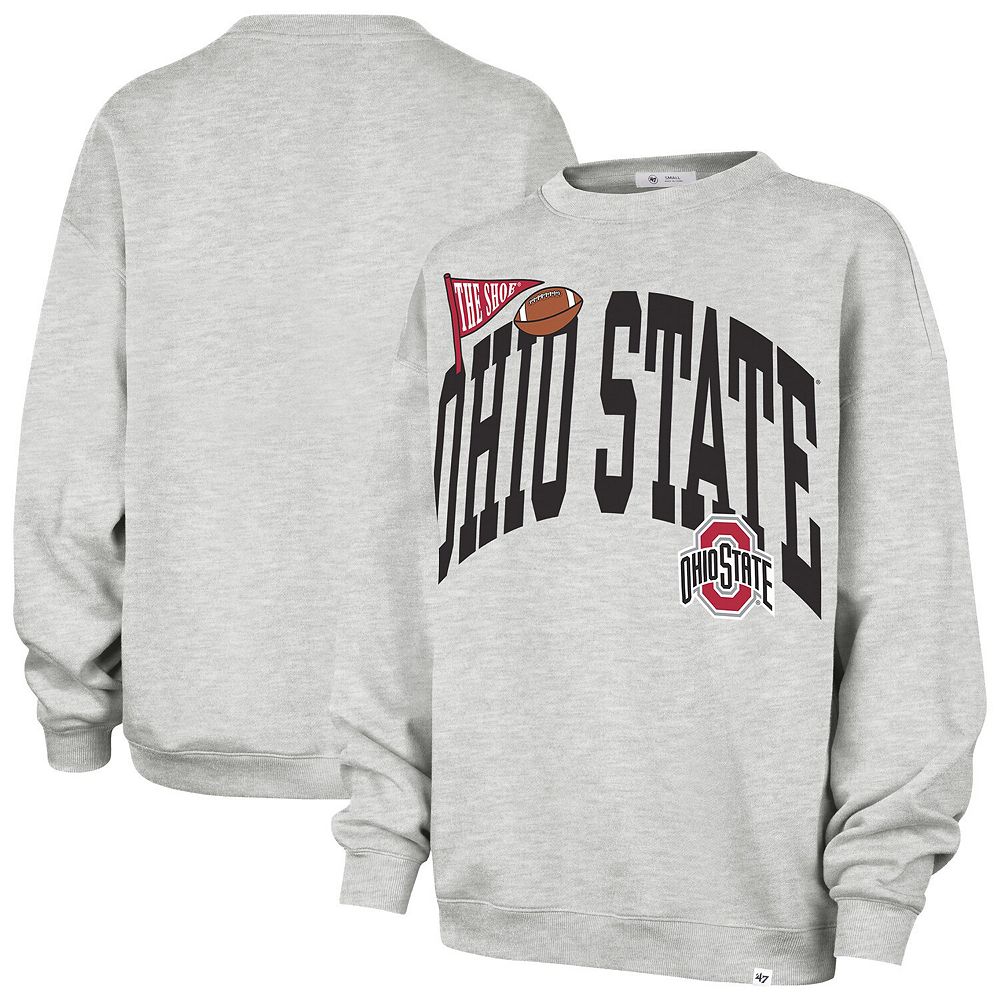 Women's '47 Gray Ohio State Buckeyes Icon Fleece Sweatshirt