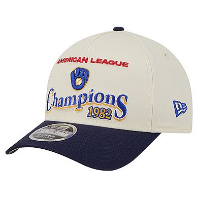 Men's New Era Cream/Royal Milwaukee Brewers World Series 9FORTY M-Crown ...